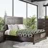 Furniture of America Masicon Brown Wood Frame Queen Platform Bed with ...