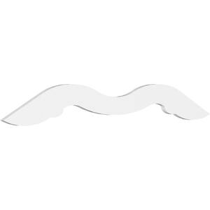 Ekena Millwork 1 in. x 36 in. x 21 in. (14/12) Pitch Midway Gable ...