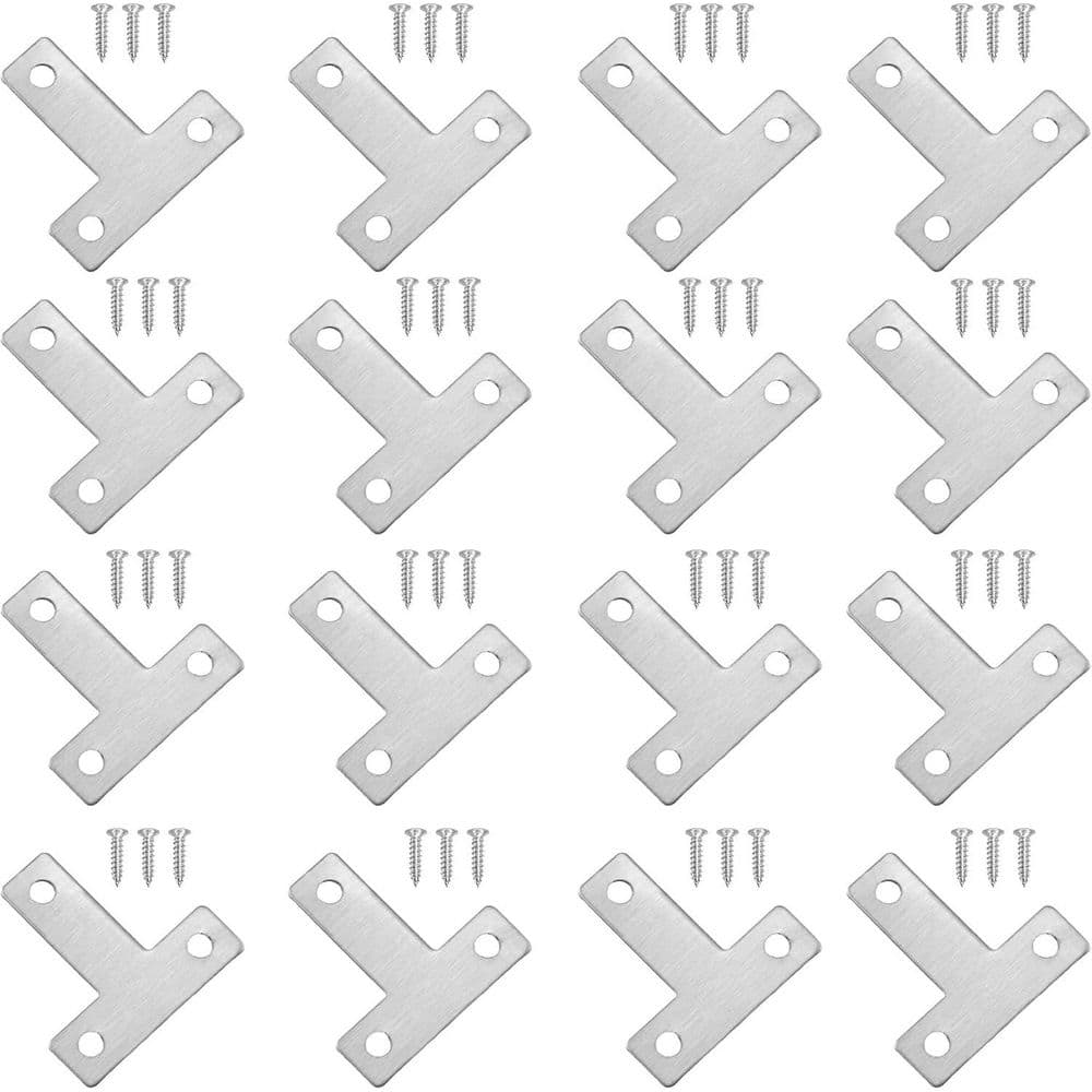 KIWDZFU 1. 57x1. 57 1mm Stainless Steel Heavy Duty T Bracket Connector ...