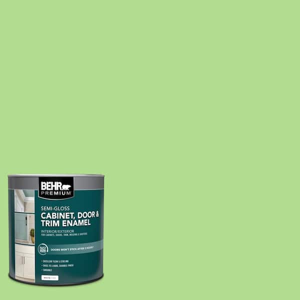 BEHR PREMIUM 1 qt. #MQ4-46 Early Spring Semi-Gloss Enamel Interior ...
