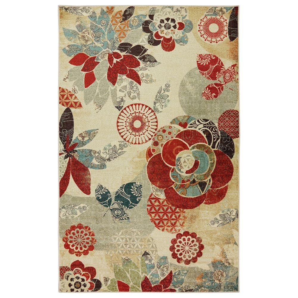 Mohawk Home Geo Floral Multi 5 ft. x 8 ft. Floral Area Rug 491185 - The ...