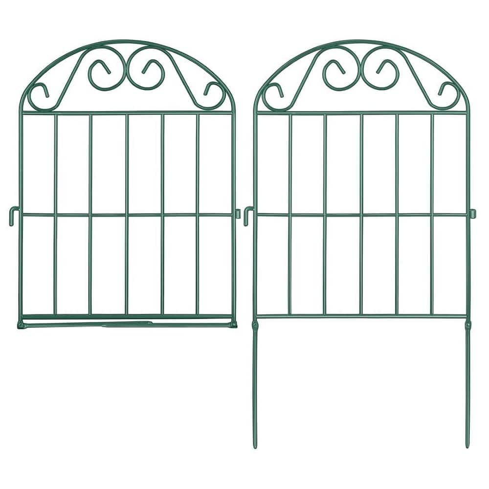 Oyezvary Collapsible Garden Fence 24 In Height Green Rustproof Metal ...