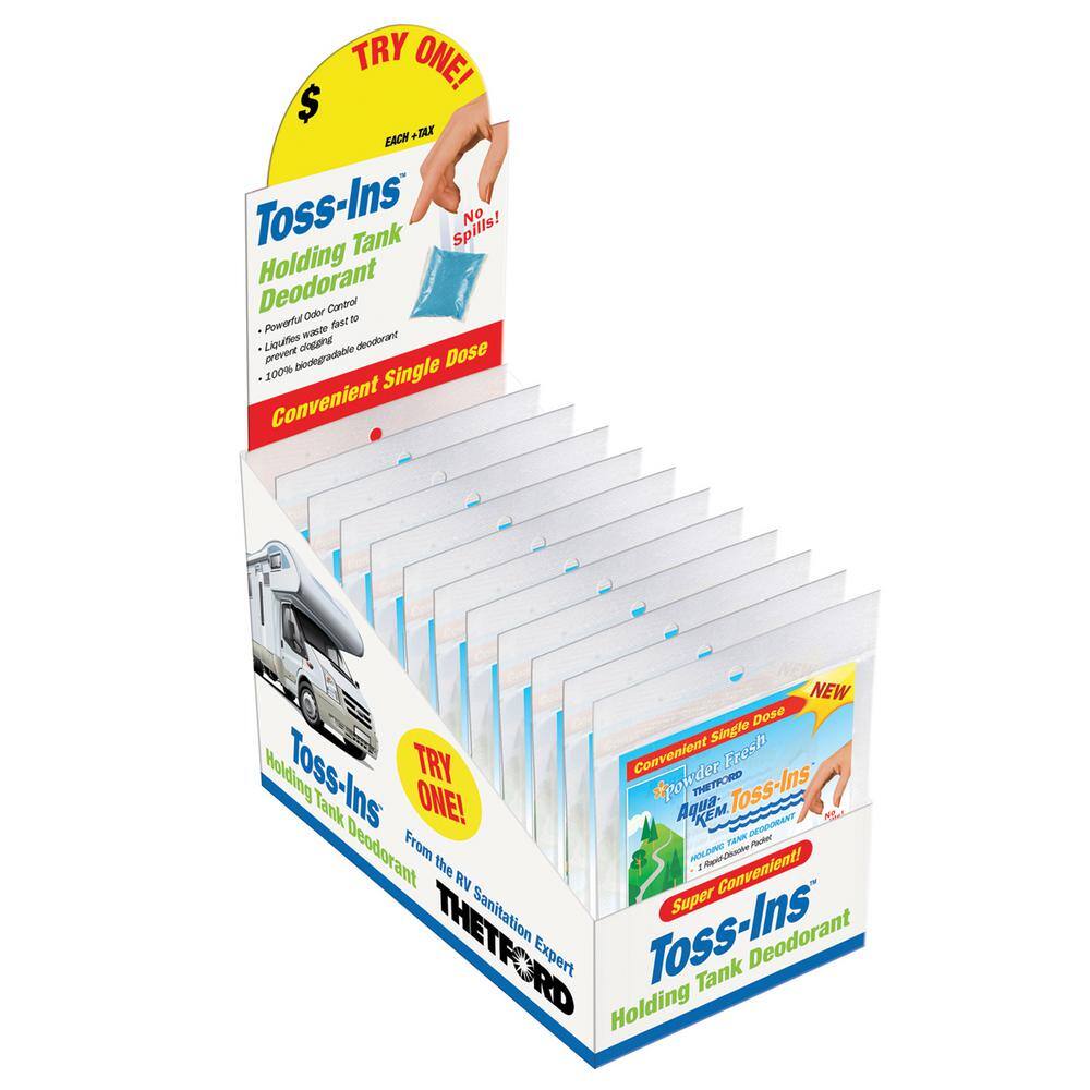 THETFORD Aqua-Kem Powder Fresh Toss-Ins Countertop Display of 12 ...