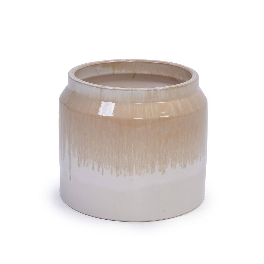 EPIPHANY DOUBLED INC (Set of 2) Modern Brown Gradient Ceramic Planter ...