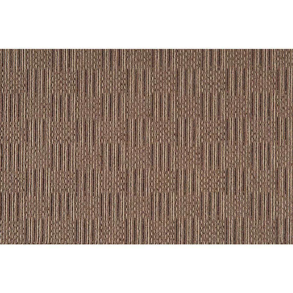 Natural Harmony Upland Grid Mochachino Custom Area Rug with Pad 065582 ...