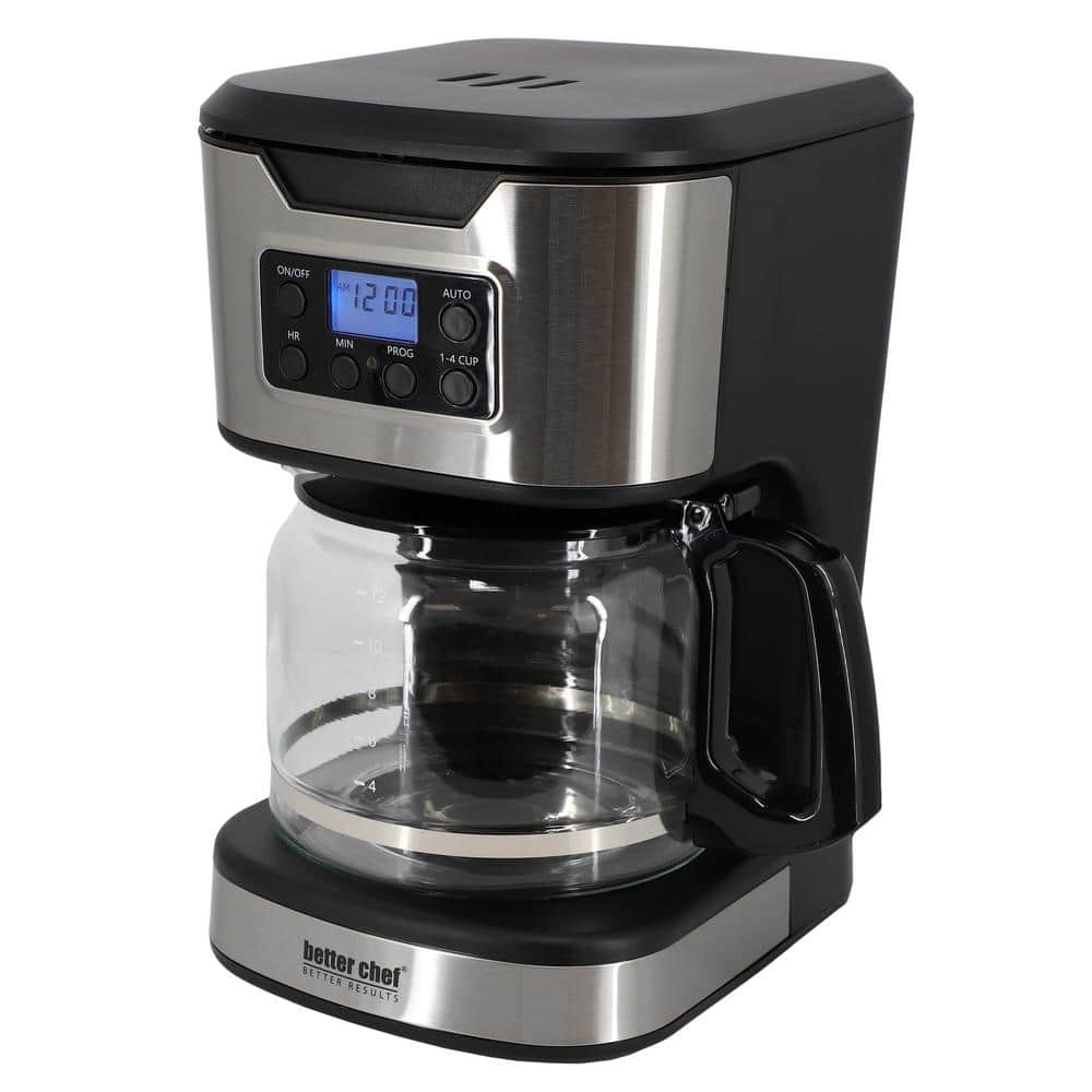 Better Chef 12-Cup Programmable Coffee Maker in Black 985122554M - The ...