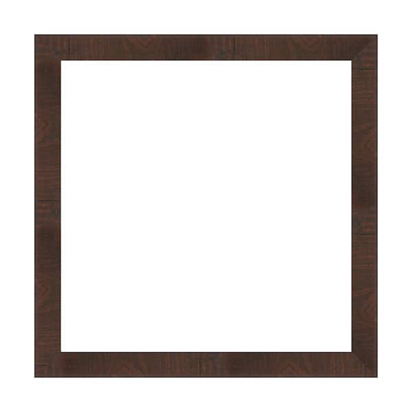 Amanti Art Mirror Makeover Wildwood Brown Narrow 25.25 in. W x 25.25 in ...