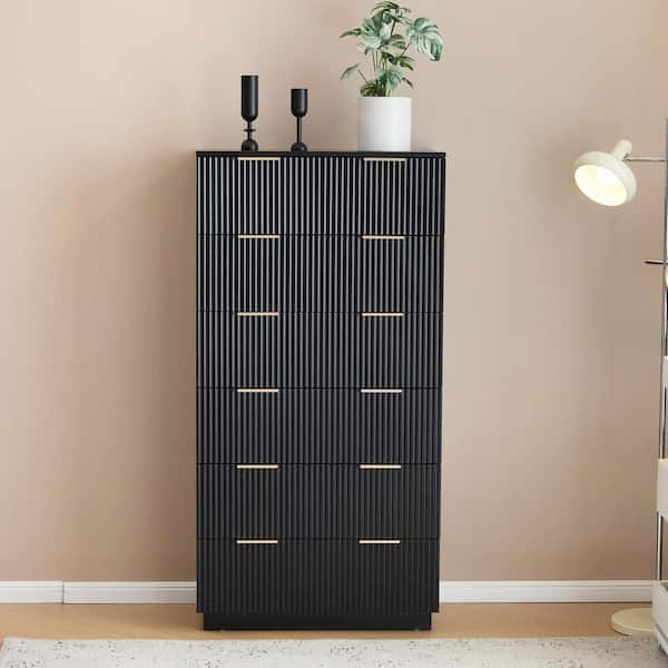 Karl home Black 7 Drawer 28. 35 in. Wide Chest of Drawers K1G52005851 ...