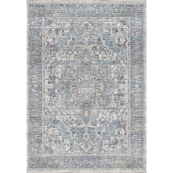 Dynamic Rugs Jazz 9 ft. X 12 ft. Beige/Taupe/Blue Oriental Indoor Area ...