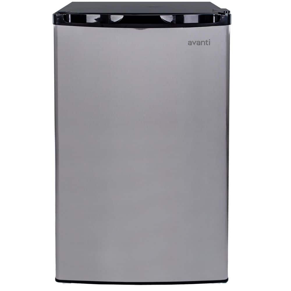 Avanti 4.4 cu. ft. Compact Mini Fridge with Freezer in Stainless Steel ...