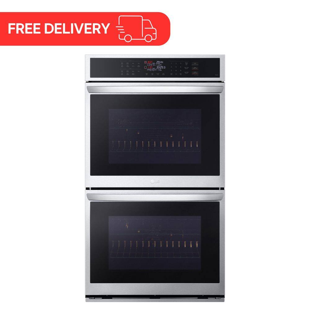 LG 9.4 cu. ft. Smart Double Wall Oven with Fan Convection, Air Fry in ...