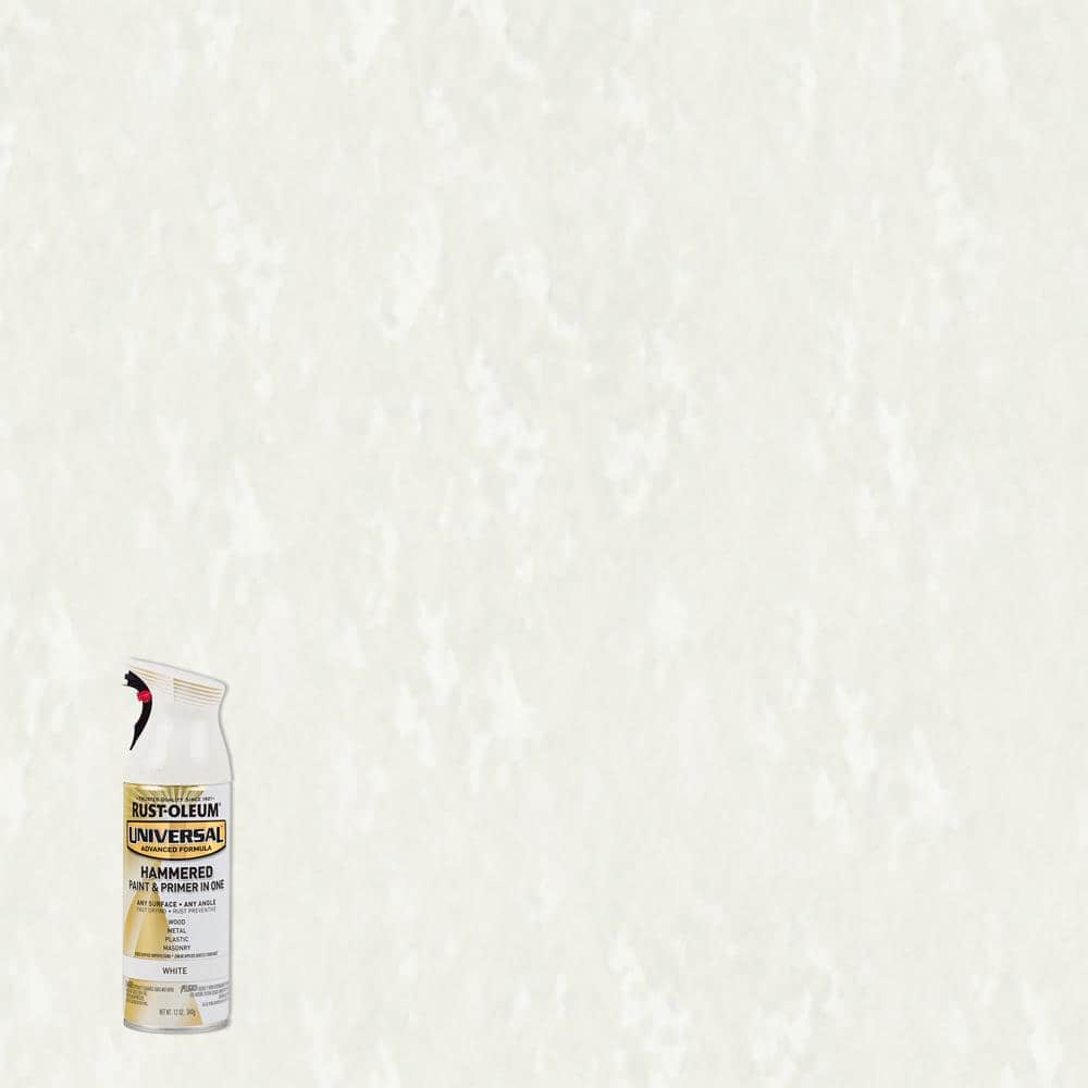 Rust-Oleum Universal 12 oz. All Surface Hammered White Spray Paint and ...