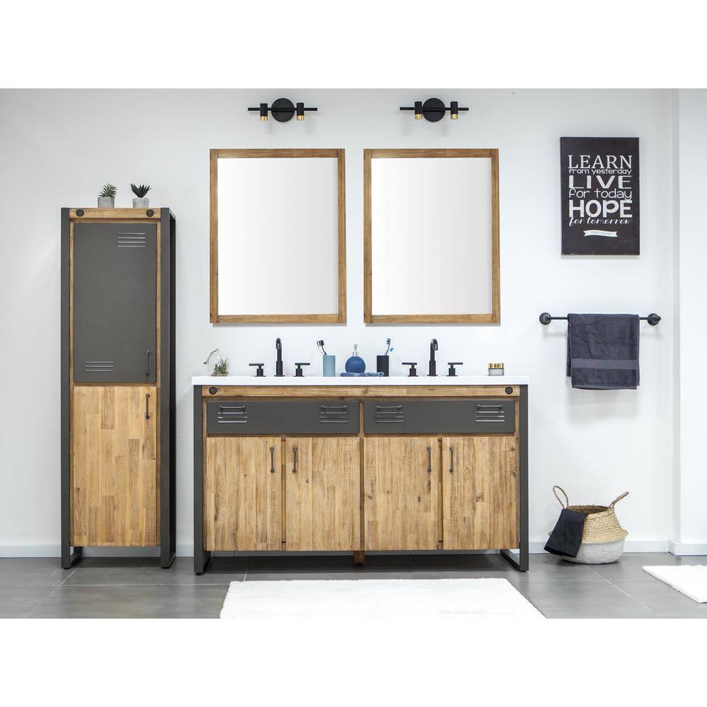 Home Decorators Collection Burnsford 61 in W x 22 in D x 34 in H Double ...