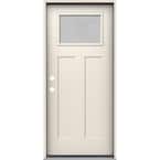 JELD-WEN 36 in. x 80 in. Right-Hand 1/4 Lite Craftsman Micro-Granite ...