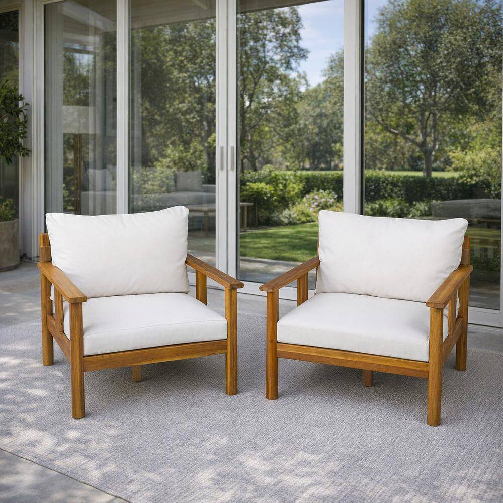 CHRISTOPHER KNIGHT HOME Aiden Teak Finish Solid Wood Patio Outdoor ...