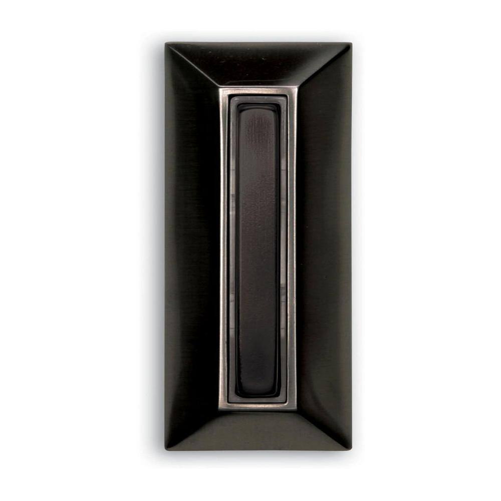 Heath Zenith Wired Halo-Lighted Rectangular Push Button - Black DW-754 ...