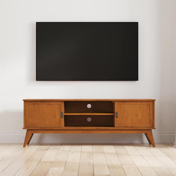 Draper Mid Century 72 TV Stand Teak Brown