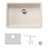 Blanco Precis 25 in. Undermount Single Bowl Soft White Granite ...