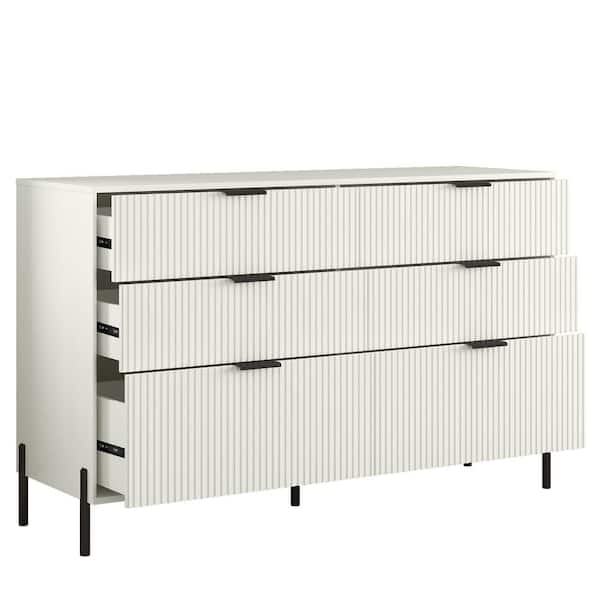 Off white 6 drawer dresser store