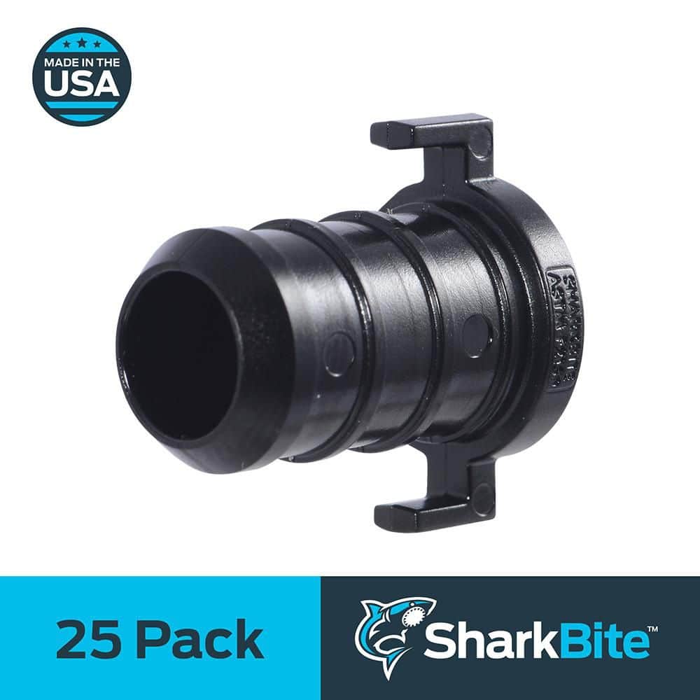 SharkBite 1/2 in. PEX Barb Plastic Plug Fitting (25-Pack) UP514A25 ...