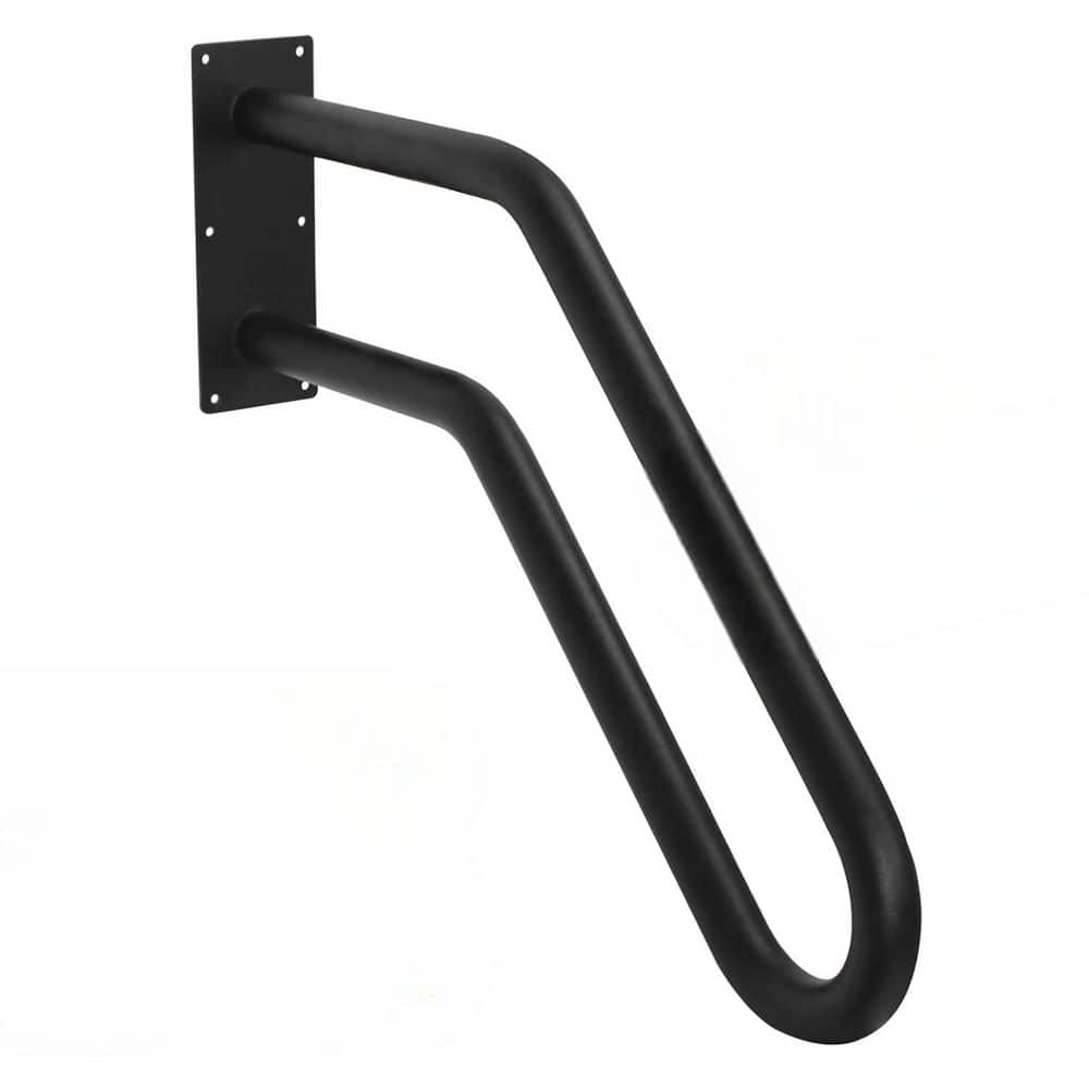 Afoxsos 1 Iron U-Shaped Wall Mount Handrail Outdoor Grab Bar for 1-3 ...