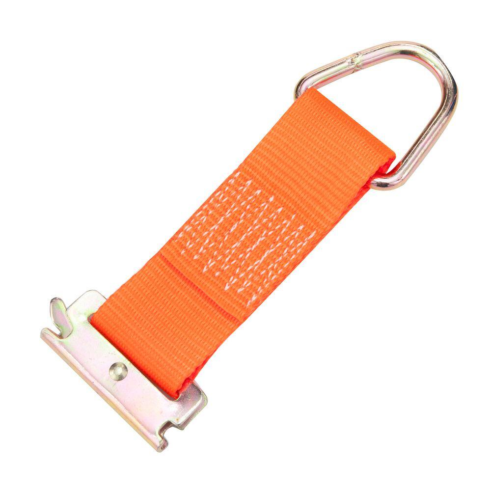 CargoSmart 2 in. x 6 in. 2000 lb Orange Rope Ring X-Track/E-Track Tie ...