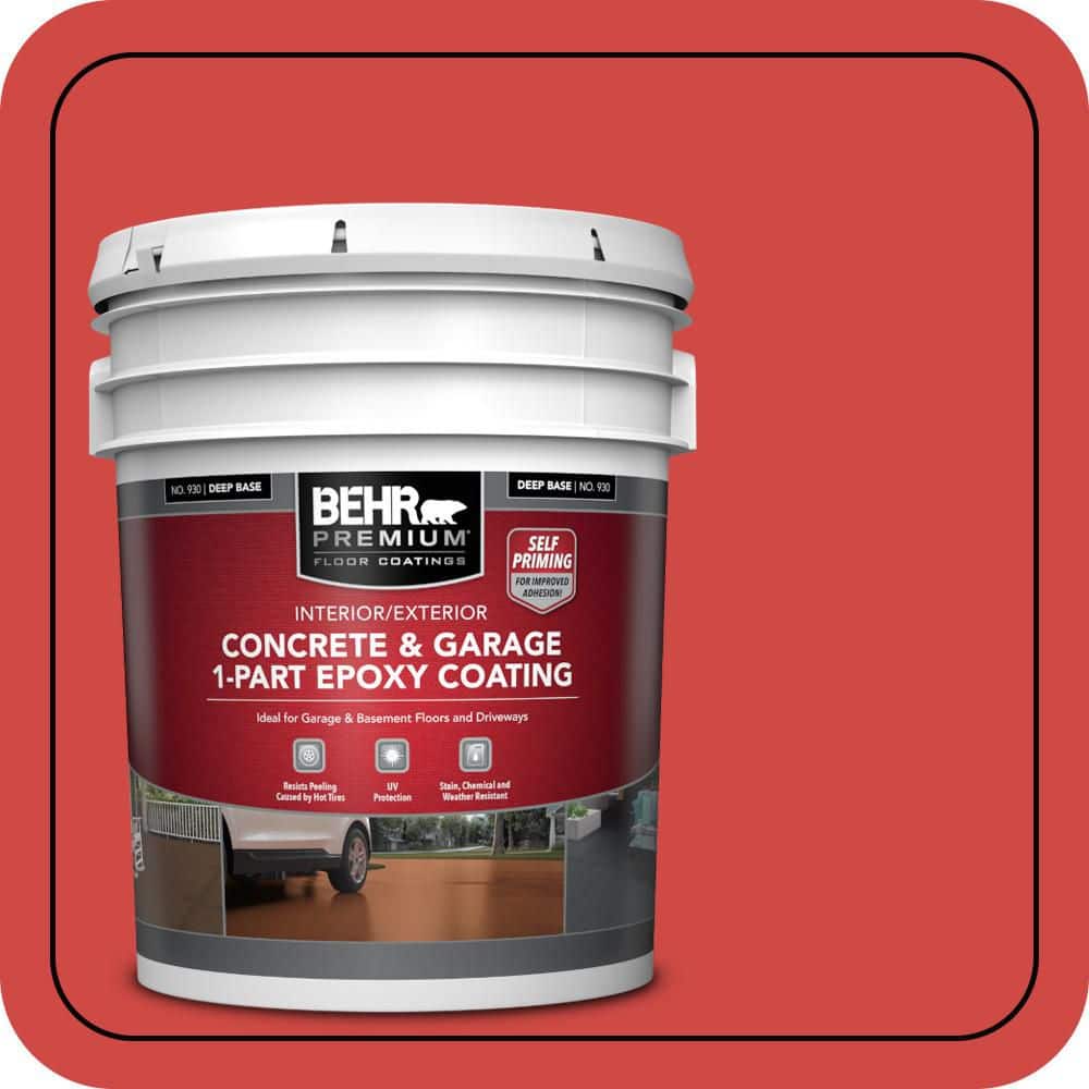 BEHR PREMIUM 5 gal. #P170-6 Race Car Stripe Self-Priming 1-Part Epoxy ...