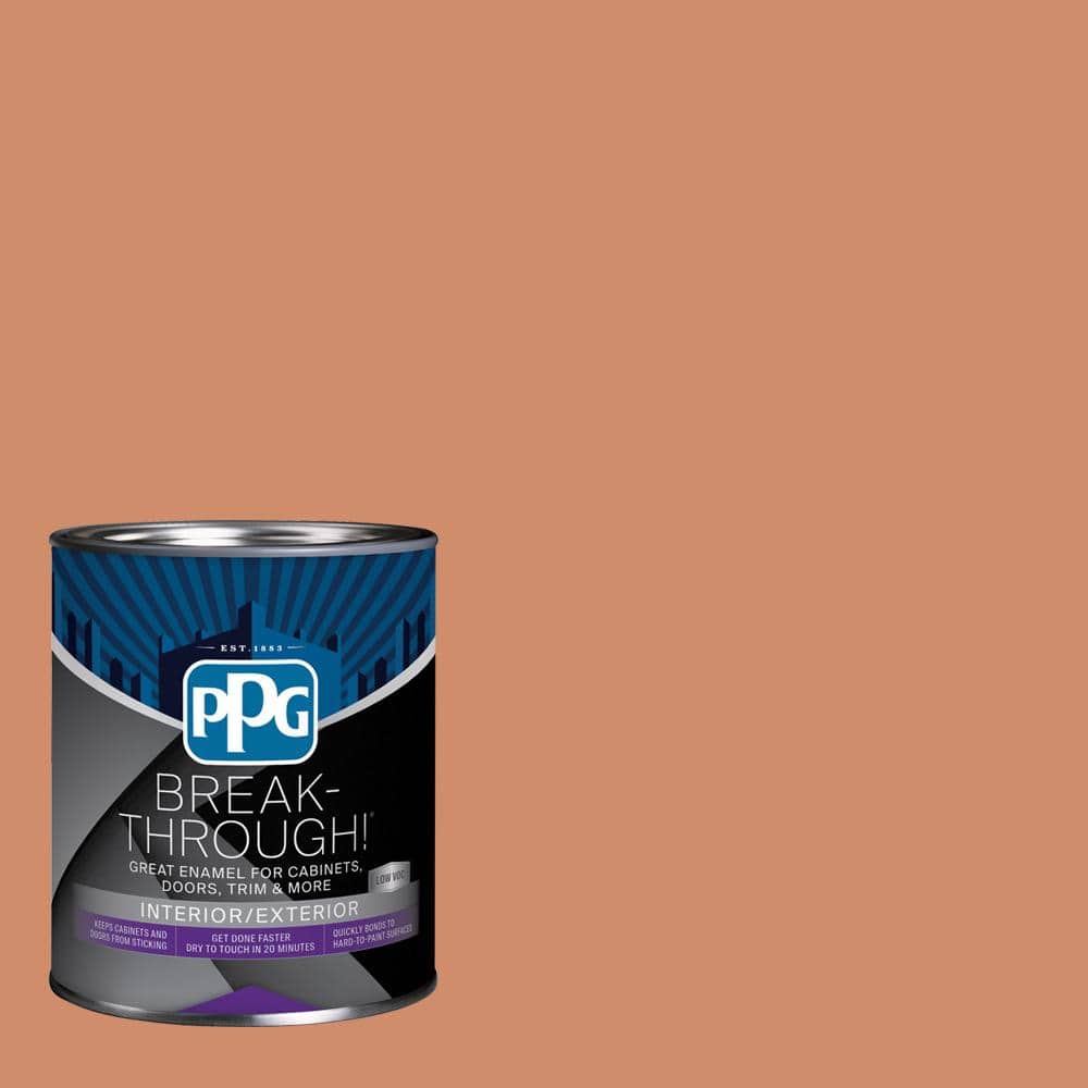 Break-Through! 1 qt. PPG1199-5 Cinnamon Brandy Semi-Gloss Door, Trim ...
