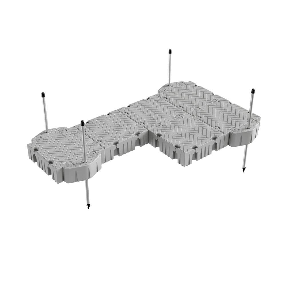 Tommy Docks Flexx 16 ft. P-Shaped Floating Dock Package with Pipe ...