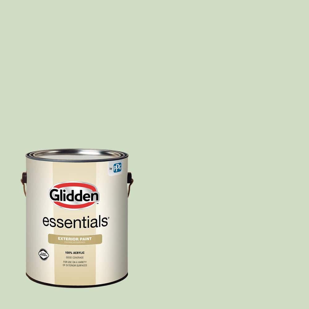 Glidden Essentials 1 gal. PPG1121-3 Pale Moss Green Flat/Matte Exterior ...