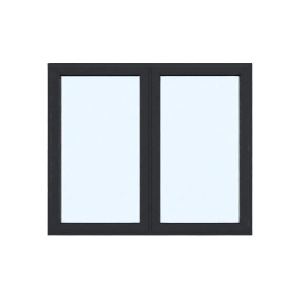 Avora Doors and Windows 72 in. x 60 in. Elite Euro Black Exterior/White ...