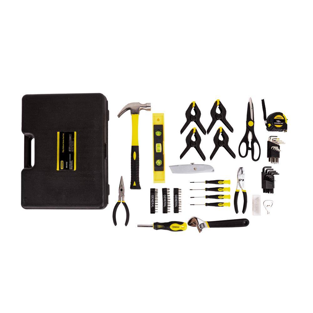 General Tools Deluxe Home Tool Set (76-Piece) WS-0102 - The Home Depot