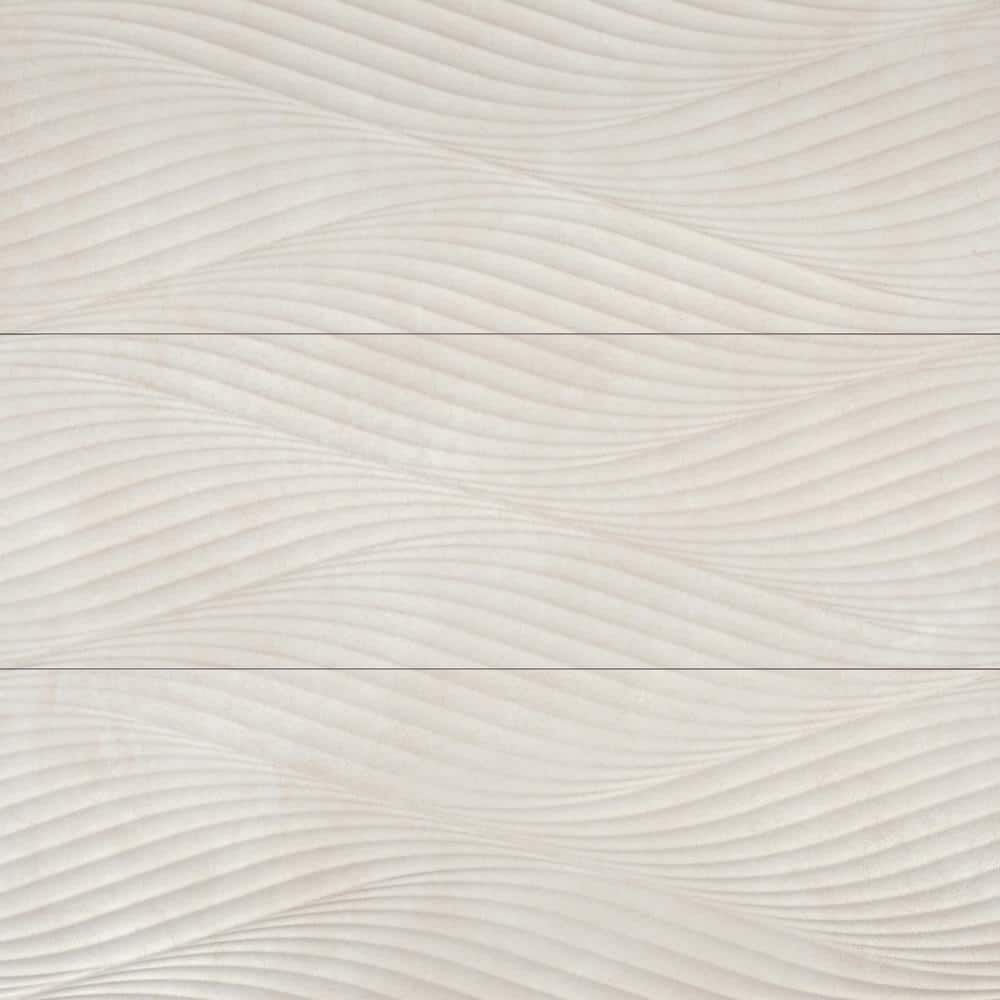 Reviews for Bedrosians Donna Rectangle 13 in. x 40 in. Matte Wave Beige ...