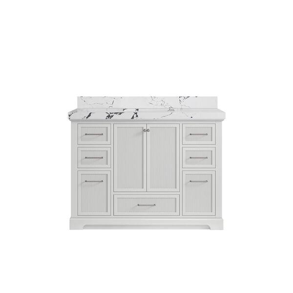 Willow Collections Alys 48 in. W x 22 in. D x 36 in. H Single Sink Bath ...