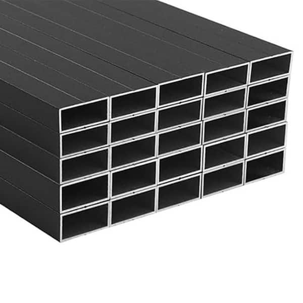 Afoxsos 120 Pack 32 x 3/4 Aluminum Square Deck Balusters Black Spindles ...