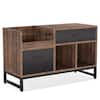 BYBLIGHT Bernise Rustic Brown File Cabinet with 2-Drawers Lateral ...