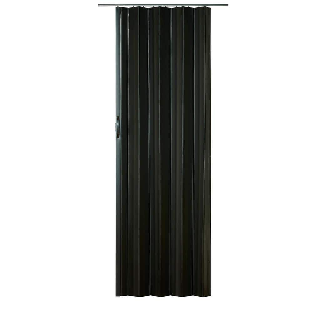 Spectrum Sienna 36 in. x 80 in. Black Vinyl Accordion Door with ...