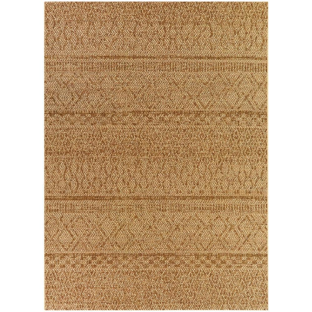 Hampton Bay Brown 9 ft. x 12 ft. Global Indoor/Outdoor Area Rug 3090631
