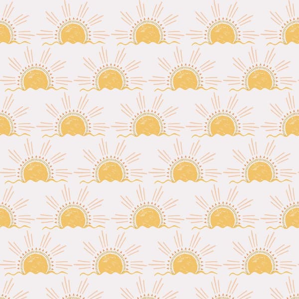 Tempaper Suns Yellow Removable Peel and Stick Vinyl Wallpaper Sample ...