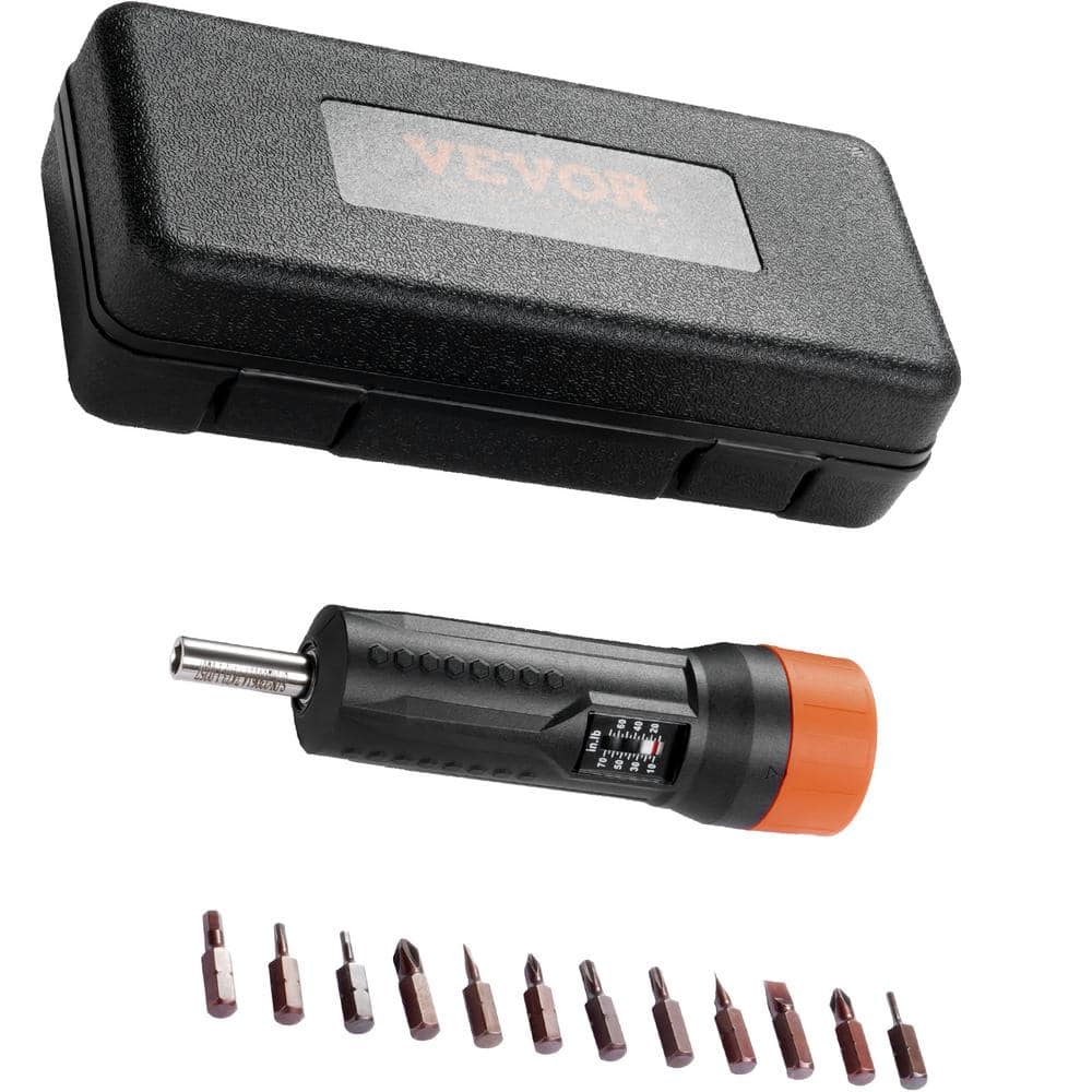 VEVOR ¼ in. Drive Torque Screwdriver Set : 10-70 in-lbs. Torque ...