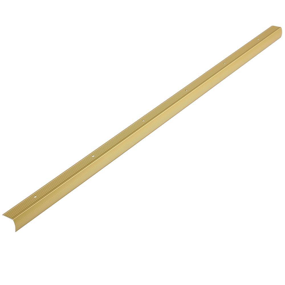 M-D Building Products 36 in. Satin Brass Fluted Stair Edging 79020 ...