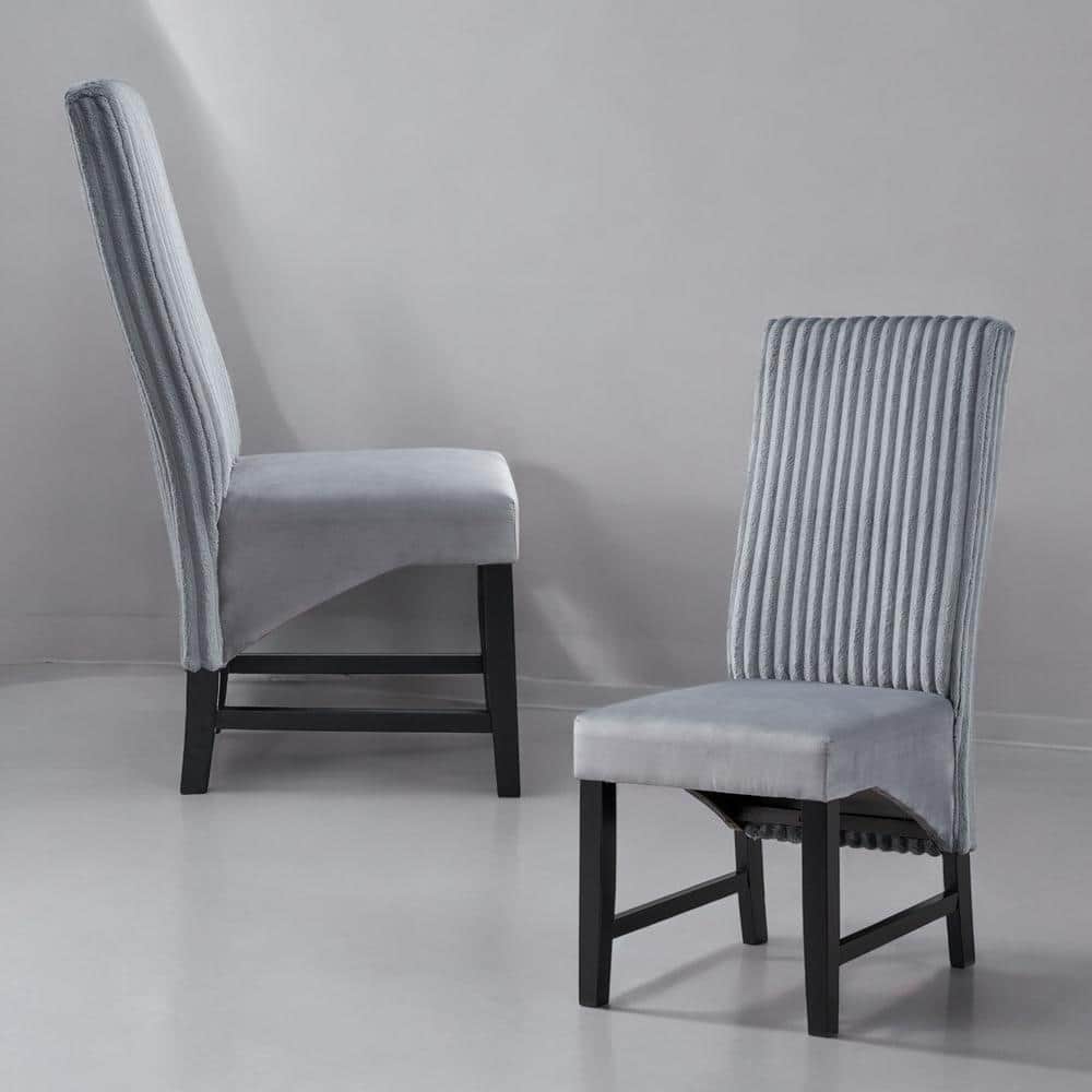 Acme Furniture Kini Gray/Black Fabric Side Chair (Set of 2) DN04346 ...