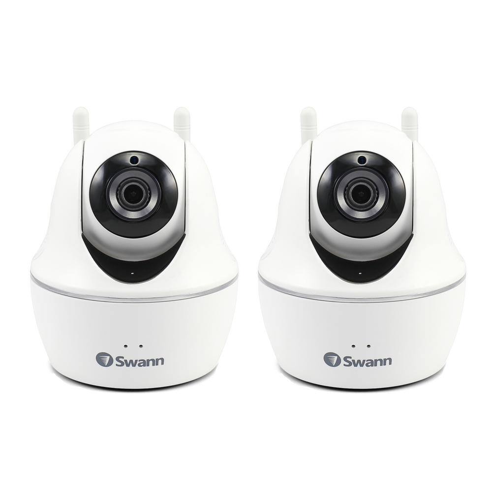 Swann WiFi 1080p Indoor Pan and Tilt Wi-Fi Surveillance Camera (2-Pack ...
