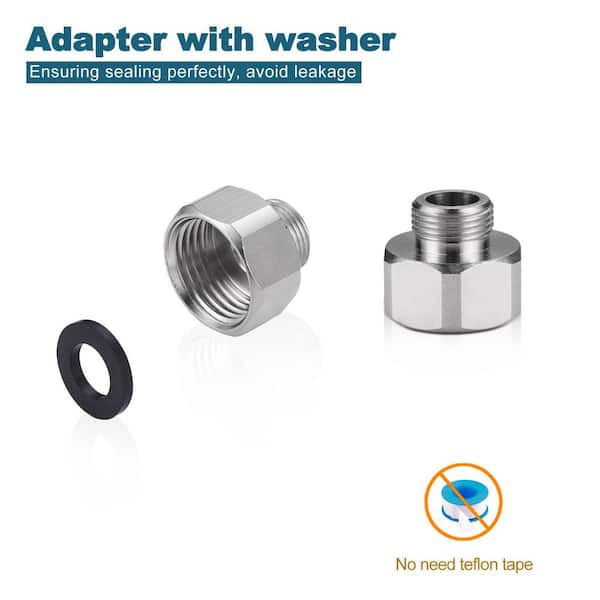 WOWOW 1/2 in. to 3/8 in. Brass Water Hose Adapter 2660054-BHHD - The ...