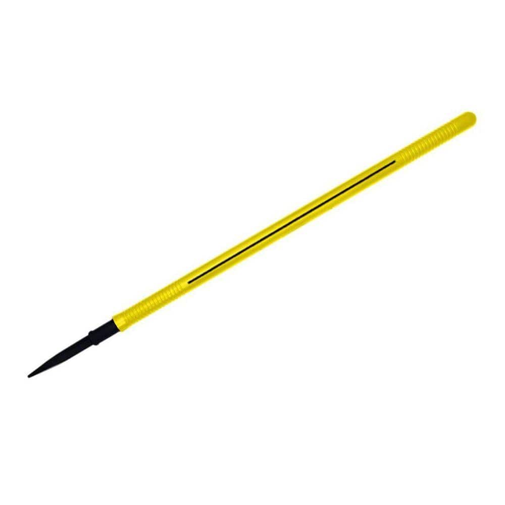 Nupla 38 in. Yellow Composite Fiberglass Pry Bar Single Steel End with ...