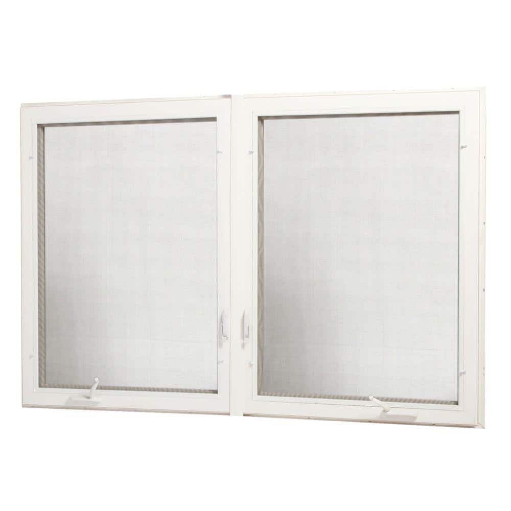 TAFCO WINDOWS 72 in. x 48 in. White Double-Pane Insulated Glass LR 36 ...