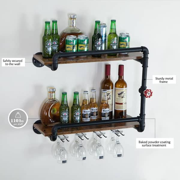 Wall mounted bar shelf store