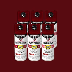 Rust-Oleum Stops Rust 12 oz. Custom Spray 5-in-1 Satin Heritage Red ...