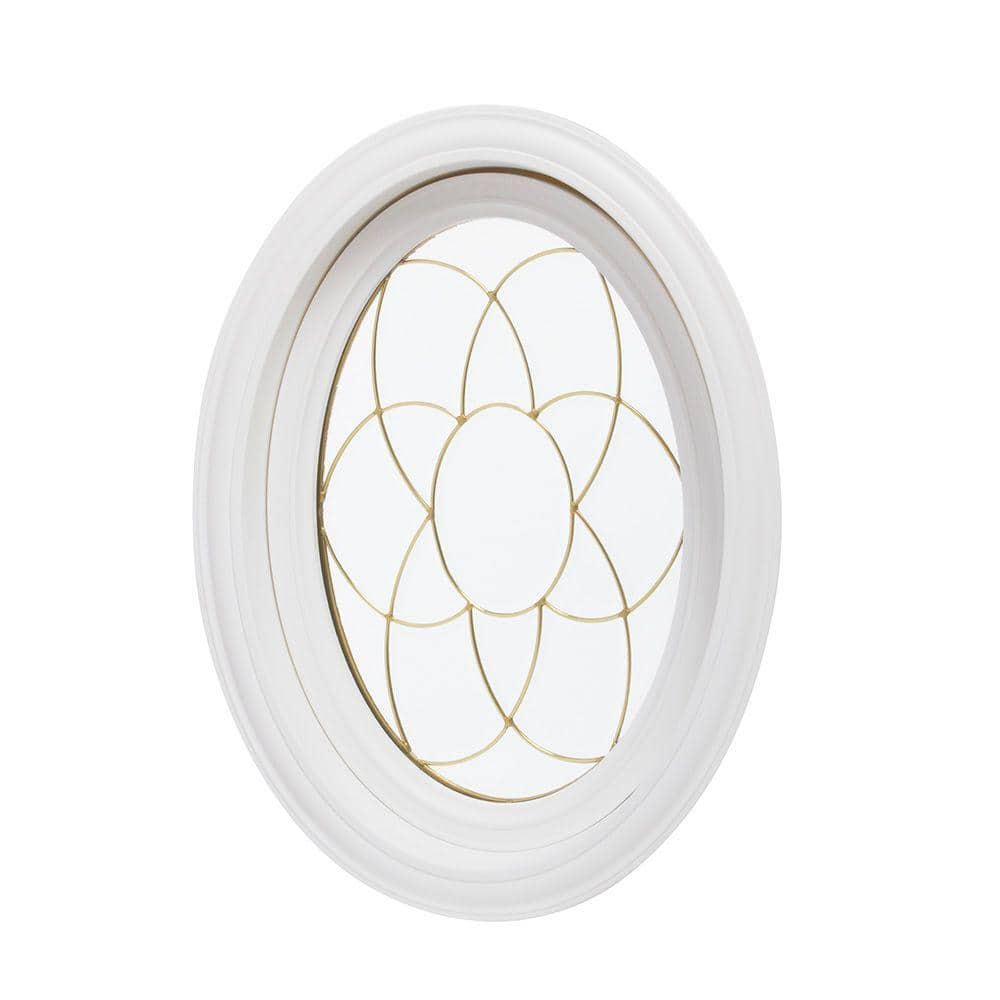 TAFCO WINDOWS 20 in. x 28.75 in. White Triple-Pane Insulated Glass Oval ...