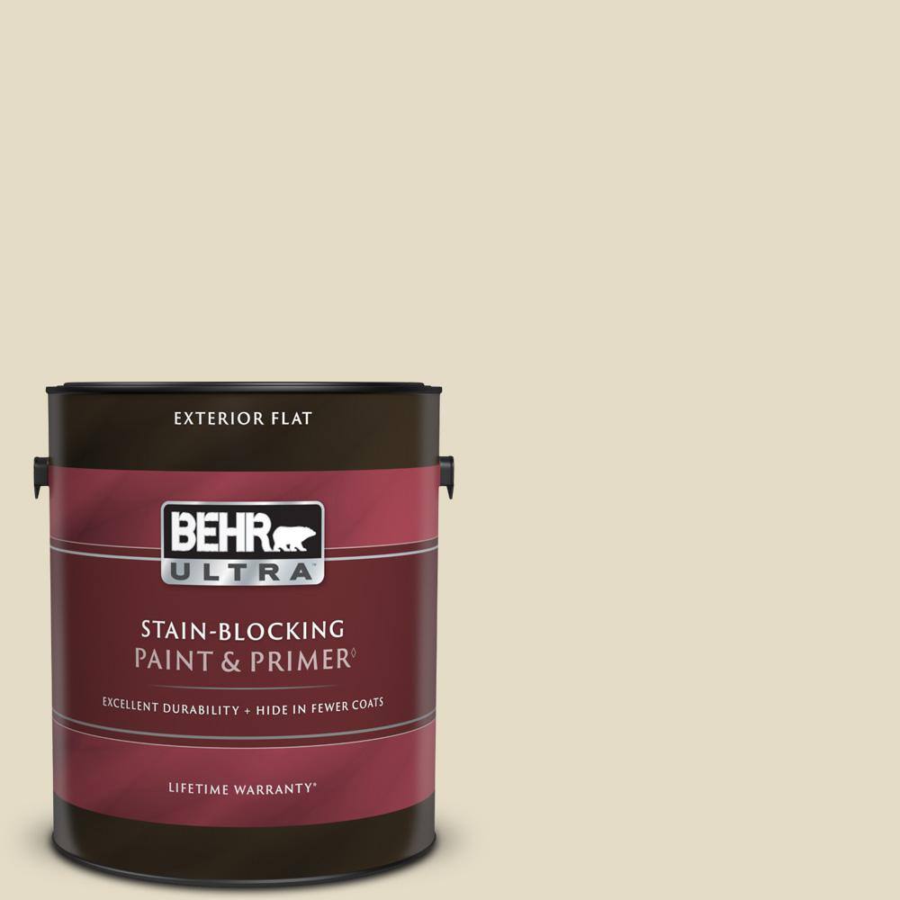 BEHR ULTRA 1 gal. #MQ3-17 Chartreuse Frost Flat Exterior Paint & Primer ...